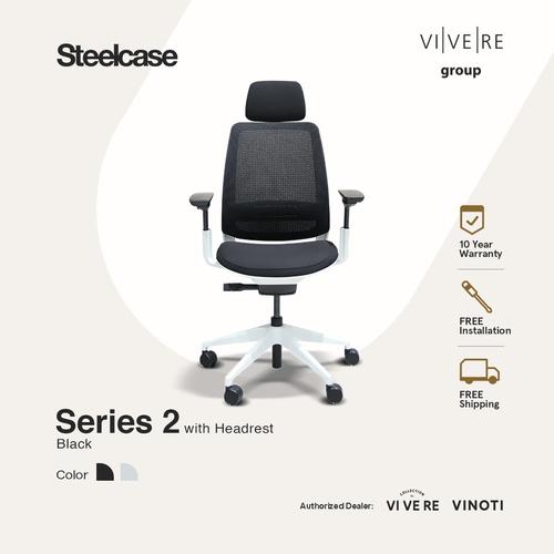Promo STEELCASE Series 2 Chair Black with Headrest - STEELCASE Series 2 ...