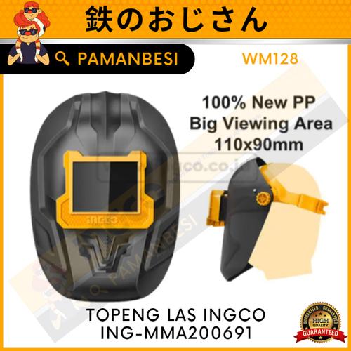 Jual Topeng Las Kedok Helm Las Hitam Face Shield Welding Mask INGCO ...