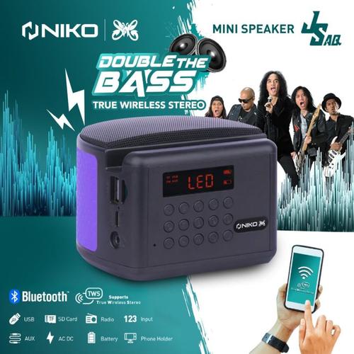 Jual Speaker Mini Niko JS AQ Bluetooth USB Portable Speaker Active ...