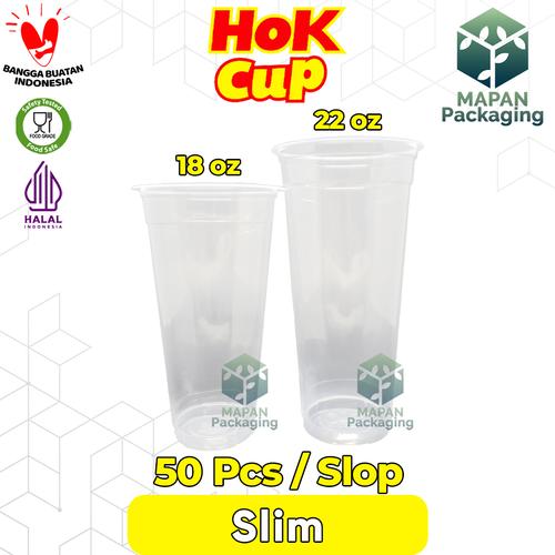 Promo Hok Cup Gelas Plastik PP Slim Series Isi 25 Pcs / Slop - 18 oz ...