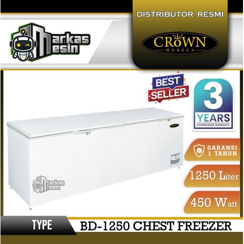 Jual Chest Freezer Crown BD-1250 Lemari Pembeku Frozen Food Kulkas ...