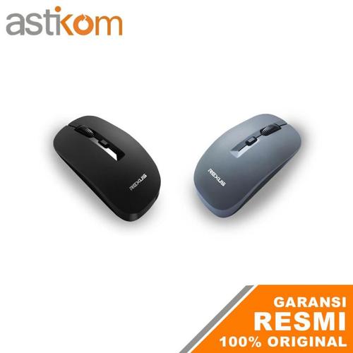 Jual ** Mouse Wireless Office Rexus Q20 Black Silent Click ** - Abu abu ...