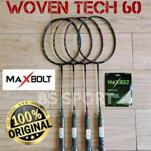 Jual [READY STOCK] RAKET BADMINTON MAXBOLT WOVEN TECH 60 35LBS ORIGINAL ...