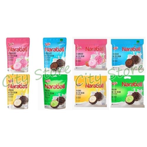 Promo Naraya NARABALL Biscuit Wafer Ball Original Chocolate Strawberry ...