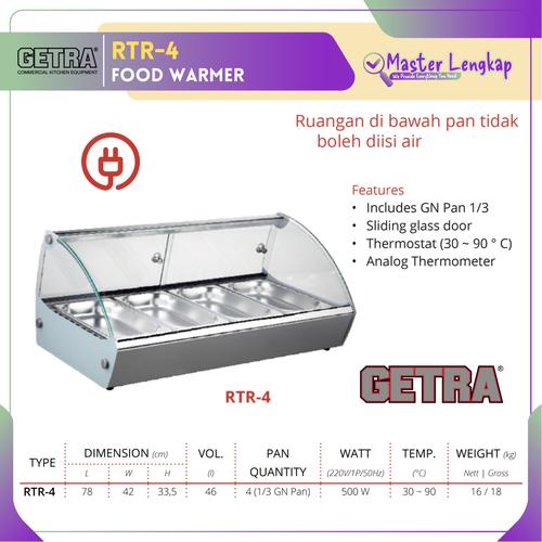 Jual GETRA FOOD WARMER 4 PAN RTR-4 / RTR4 / RTR 4 - Jakarta Barat - Master Lengkap | Tokopedia