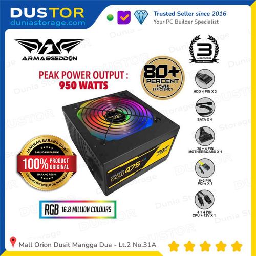 Jual Armaggeddon PSU VOLTRON GOLD 475 RGB - Jakarta Pusat - Dunia Storage Komputer | Tokopedia