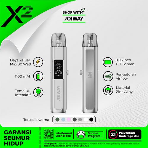 Jual JOIWAY Pod X2 Layar Animasi FREE Cartridge Lanyard Pure Silver ...
