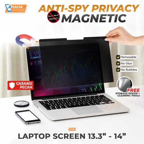 Jual All Laptop 13.3 14 inch Privacy Screen Guard Anti Spy Magnetic ...