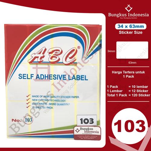 Jual Stiker Label ABC No 103 ( self adhesive label ) / label undangan ...