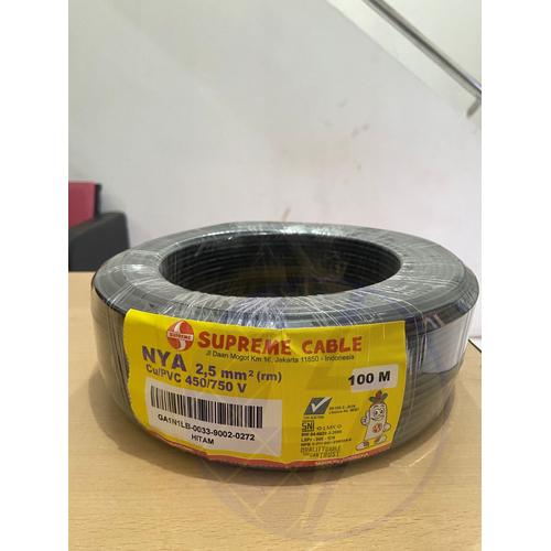 Jual Kabel NYA 2.5mm SNI TKDN 100m 1roll warna Hitam 100 m 2.5mm2 Supreme Cable 1 roll - Kota ...