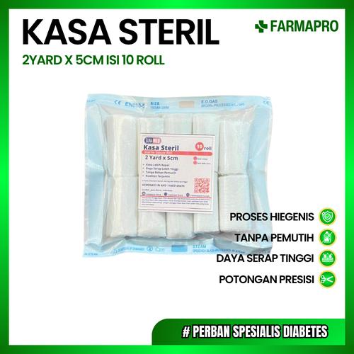 Jual KASA ROLL STERIL 5CM (ISI 10) / KASA PERBAN/ KASA STERIL - Kab ...