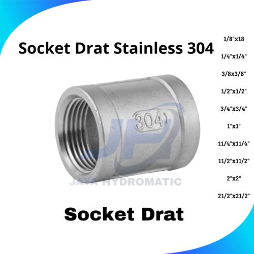 Jual Socket Stainless 304 / Socket Drat Stainless 304 pilihan ukuran ...