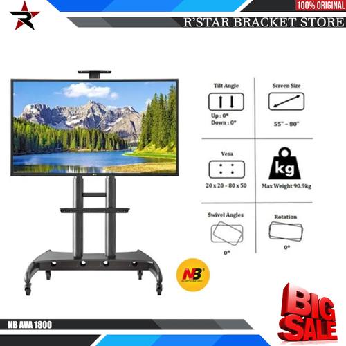 Jual NORTH BAYOU 55"-90" IN NB AVA1800-70-1P STANDING TV NB AVA 1800 ...