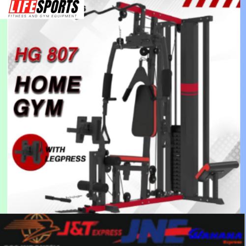 Jual Alat Fitness Homegym 1 sisi HG 807 Multigym plus Leg Press home ...