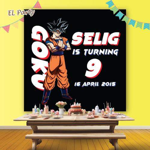 Promo Banner Ulang Tahun GOKU DRAGONBALL Spanduk Ultah Kostum Karakter ...