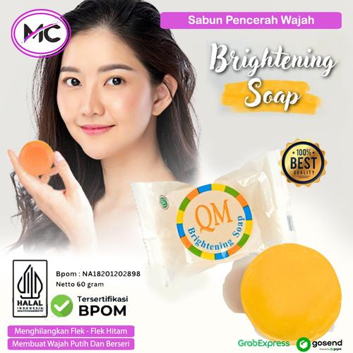 Jual Sabun Pencerah Wajah dan Badan QM Brightening Soap Bpom Sabun ...