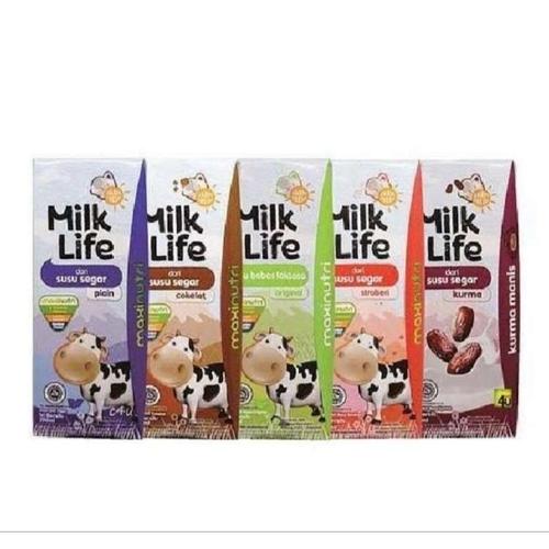Jual Susu UHT MILK LIFE 200ml 24pcs Susu Segar UHT Milk Life Susu ...