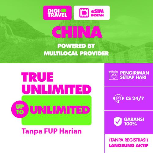 Promo DIGI TRAVEL eSIM China Unlimited | eSIM China True Unlimited Include VPN | eSIM Cina ...