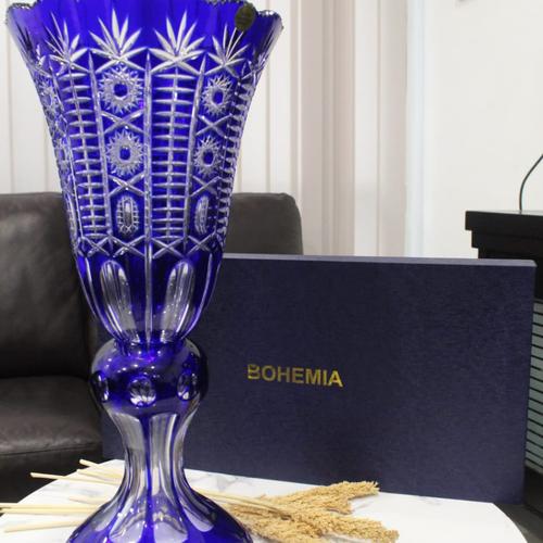 Jual Vas kristal bohemia original warna biru cobalt/ merah ruby - Biru ...