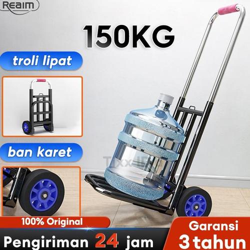 Jual BARU!!! 150 kg Troli Barang Lipat Hand Truck Folding Cart Silent ...