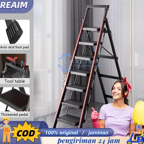 Jual BARU!!! Reaim 7 Step Tangga Lipat Aluminium Rumah Lipat Tangga ...
