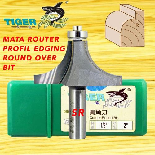 Jual Mata Router/ Profil Edging Round Over Bits Shank 1/2 Inch (12.7 mm ...