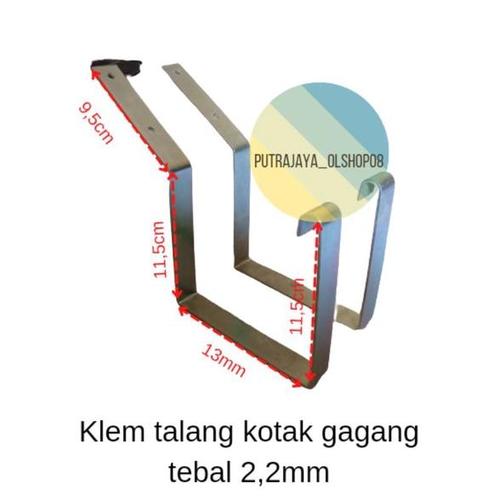 Jual klem talang kotak 4" hak talang gantungan talang begel talang ...