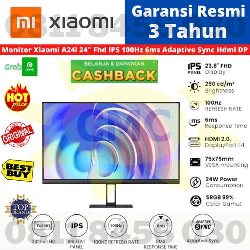 Jual Monitor 24 inch Xiaomi Mi Monitor 24" A24i 100Hz FHD 1080p IPS 6ms ...