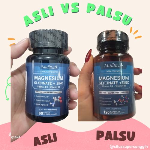 Jual MULITTEA EXTRA STRENGTH MAGNESIUM GLYCINATE 500MG PLUS ZINC ...