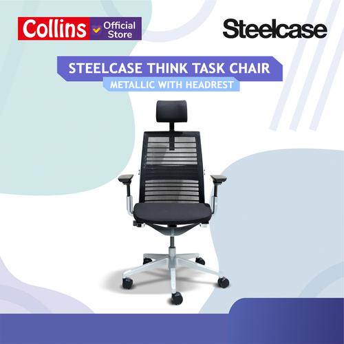 Promo STEELCASE Think Task Chair Metallic with Headrest / Kursi Gaming ...