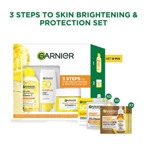 Jual GARNIER 2pcs 3pcs Paket Skincare Set | Micellar Water Serum Wajah ...