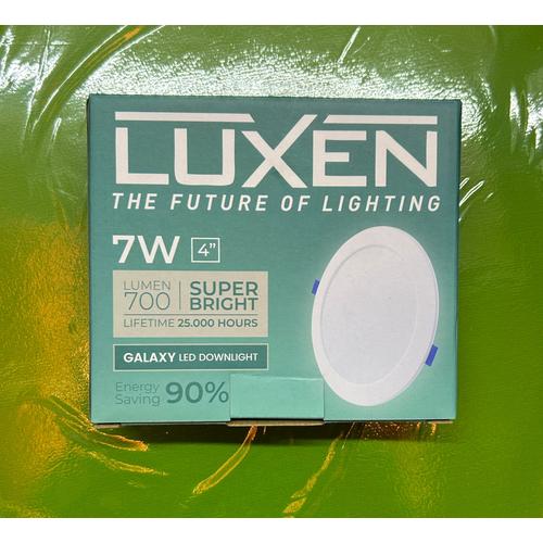 Jual Luxen Downlight LED Galaxy Inbow Bulat 7 Watt Cahaya Putih, Kuning ...