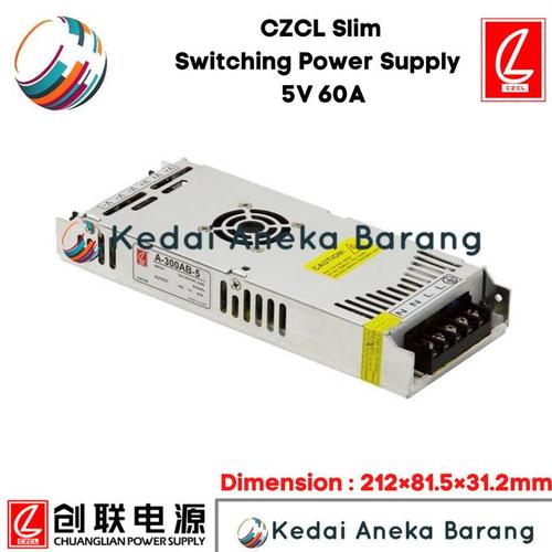 Jual Yc fr CZCL Slim Switching Power Supply PSU Tipis 5V 60A 5 Volt 60 Ampere Fan - Jakarta ...