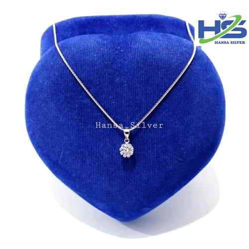 Jual Kalung Perak Wanita Silver Asli 925 Lapis Emas Putih Model Italy ...