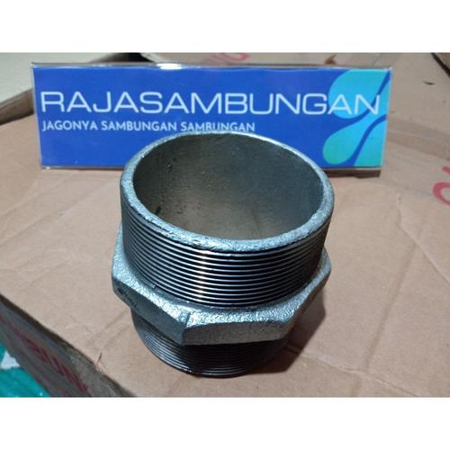 Jual Double Nepel Besi 3 inch Nipel Nepple Sambungan Pipa Drat Luar ...