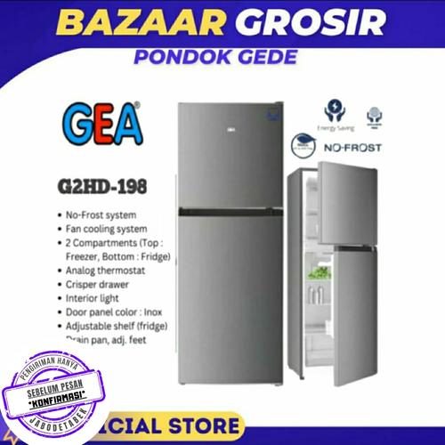 Jual KULKAS GEA 2 PINTU G2HD 198 / G2HD198 TOP MOUNT FRIDGE FREEZER 198L - Kota Bekasi - Bazaar ...