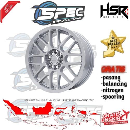 Jual Velg Ring 16 HSR RAI S1 Pelek Racing Mobil R16 Sienta Ertiga ...