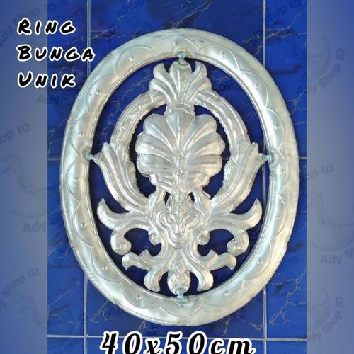 Jual ornamen pagar besi tempa klasik minimalis ring bunga motif unik ...