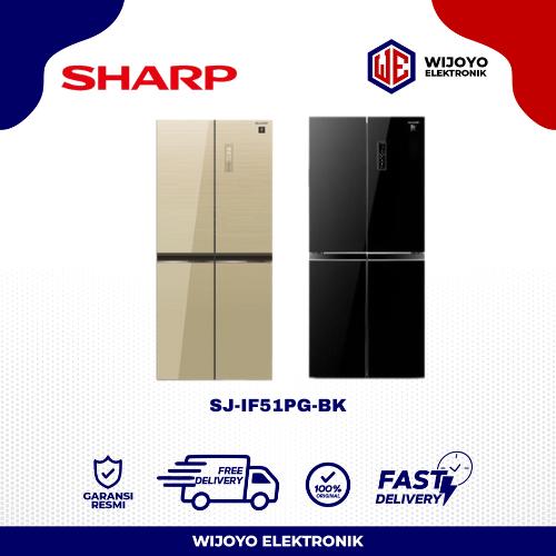 Jual Kulkas Side by Side Multi Door SHARP SJIF51PGBK Multi Door ...