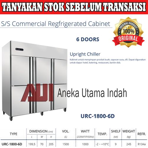 Jual Gea URC-1800-6D Stainless Steel Kitchen Refrigeration Upright ...