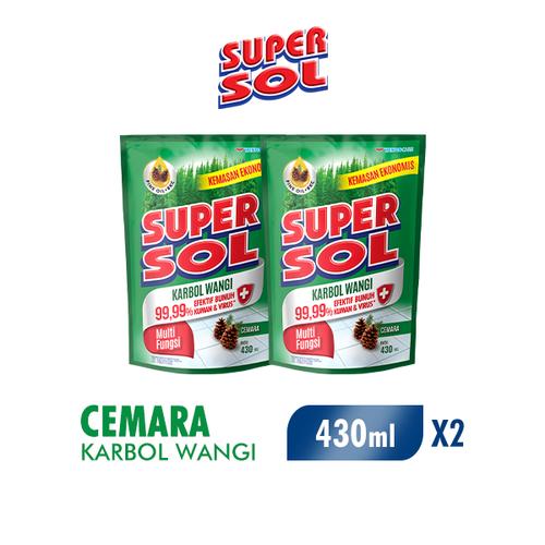 Jual Supersol Karbol Wangi Pine 450 ml x 2 pcs - - Wings Official Store | Tokopedia