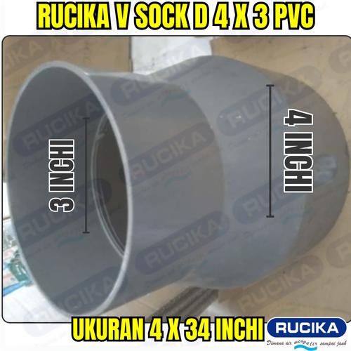 Jual Socket Fitting Pipa Vlok Sok V Sock D Ukuran 4 x 3 Inchi PVC ...