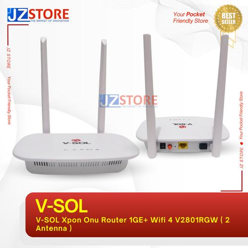 Jual V-SOL Xpon Onu Router 1GE+ Wifi 4 V2801RGW (2 Antenna) - Kota Medan - JZTECH.ID | Tokopedia