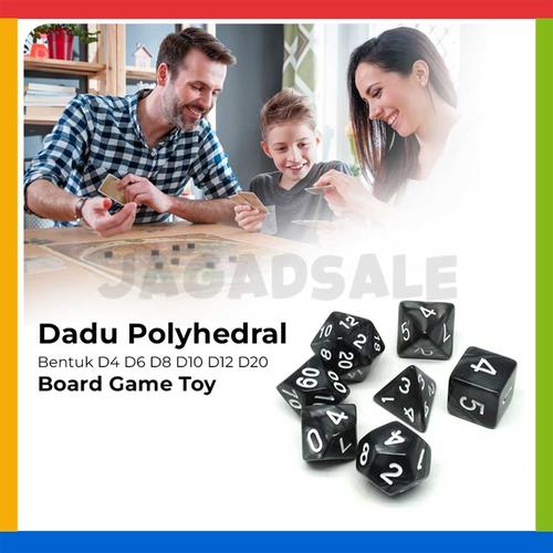 Jual Set Dadu Polihedral D4 D6 D8 D10 D12 D20 Polyhedral Dice Board Game Dungeons & Dragons ...