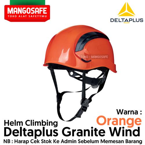 Jual Helm Climbing DELTA PLUS GRANITE WIND Warna Orange / Rope Access ...