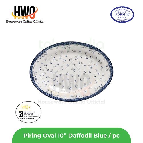 Jual Formia Piring Keramik Oval Platter 10 Inci Daffodil Blue / pc ...