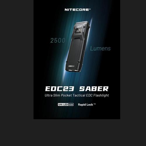 Jual Flashlight EDC23 SABER Ultra Slim Pocket Tactical 2500 Lumens - Jakarta Utara - Nitecore ...