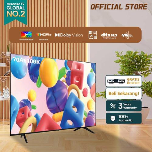 Promo Hisense 70 inch 4K UHD Vidaa TV Dolby System - 70A6100K Cicil 0% ...