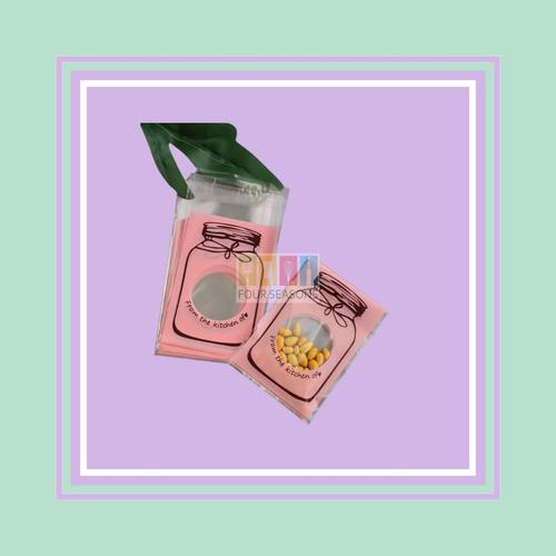 Promo COOKIES BAG COOKIE JAR - PINK UK.10 CM X 15 CM plastik bungkus ...