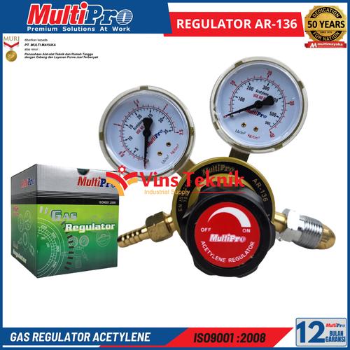 Promo MULTIPRO AR 136 Regulator Gas Argon AR-136 ACETYLENE Regulator ...